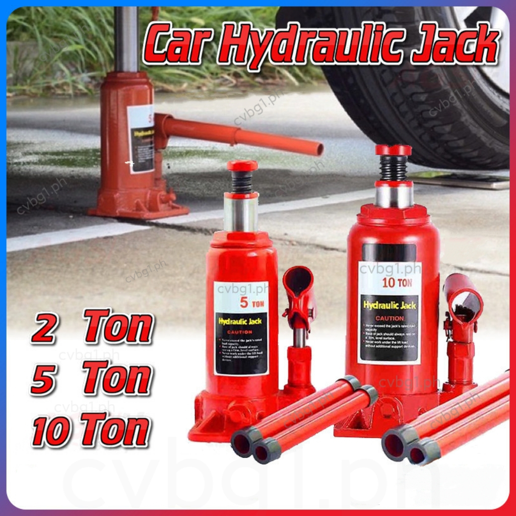 2/5/10 Tons Car Horizontal Jack Hydraulic Extra Heavy Duty Bottle Type ...