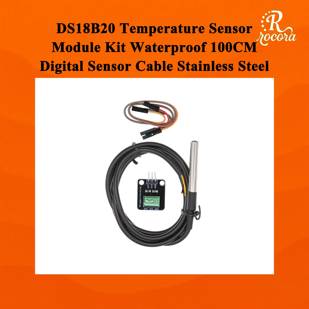 DS18B20 Waterproof Temperature Sensor Probe | Digital Thermometer for Arduino Raspberry Pi Water ...
