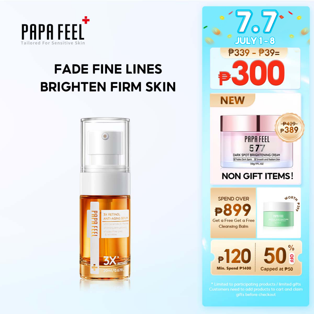 PAPA FEEL 3X Retinol Anti Aging Serum 20ml | Firming Wrinkle | Melasma ...