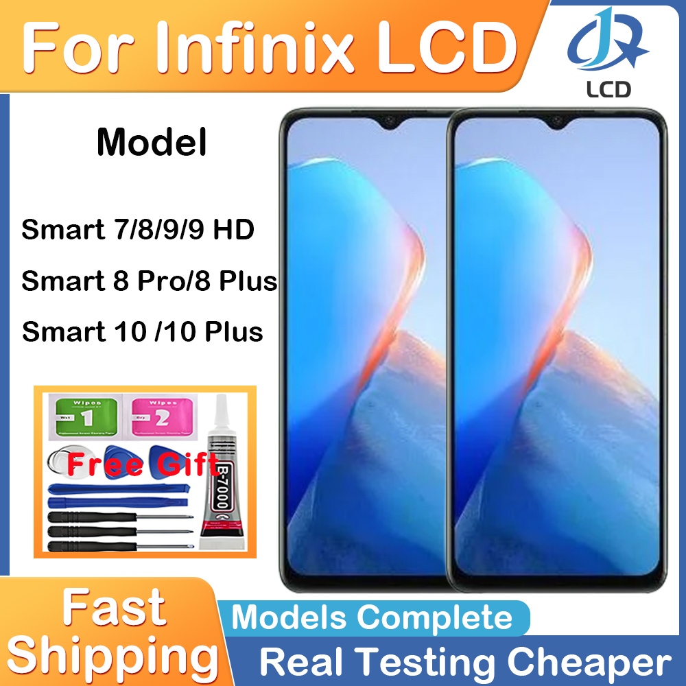 For Infinix Smart 7 8 Smart 8 Pro 8 Plus Smart 9 9 HD Smart 10 10 Plus LCD Display Touch Screen ...
