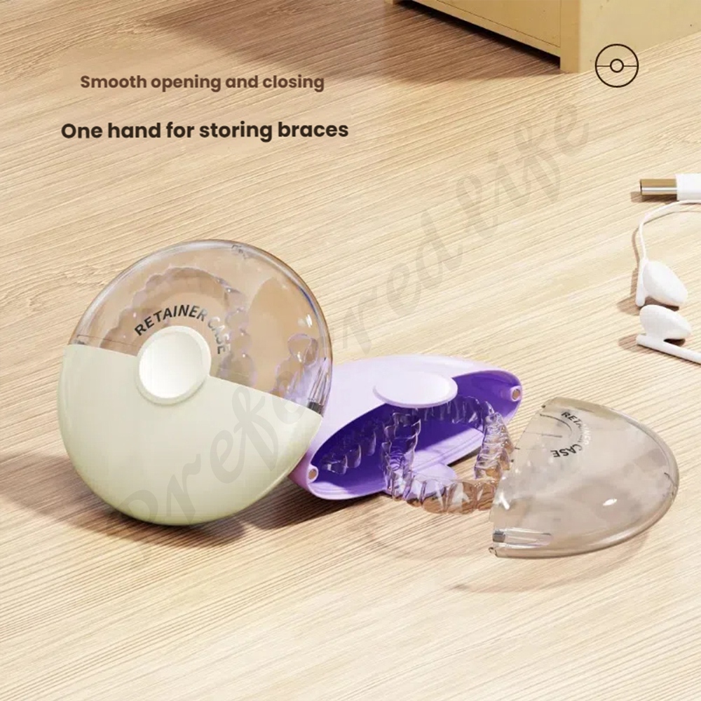 Magnetic Retainer Case - Slim Portable Storage Box for Braces/Dentures ...