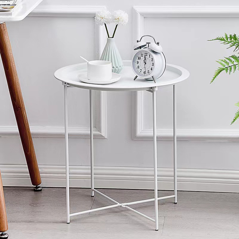 Small coffee table creative sofa mini round coffee table | Shopee ...