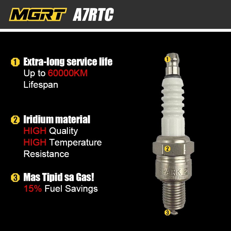 XRM110 SPARKPLUG A7RTC Spark Plug for Mio i 125 Mio M3 Bravo Dream WAVE ...