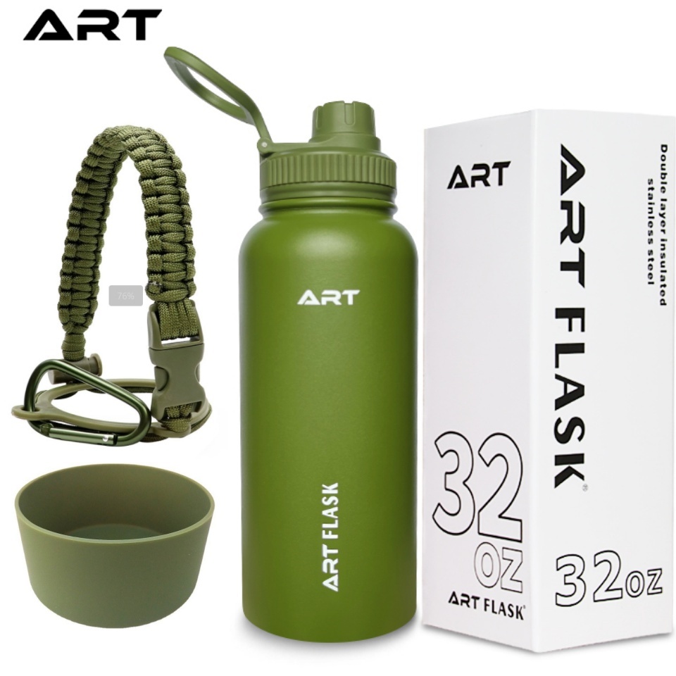Art flask 32oz 22oz tubler vacuum insulated stainless flask thumbler ...