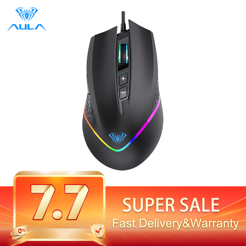 AULA F805 Gaming Mouse Marco Programmable Rgb Colorful Lighting 6 Dpi ...
