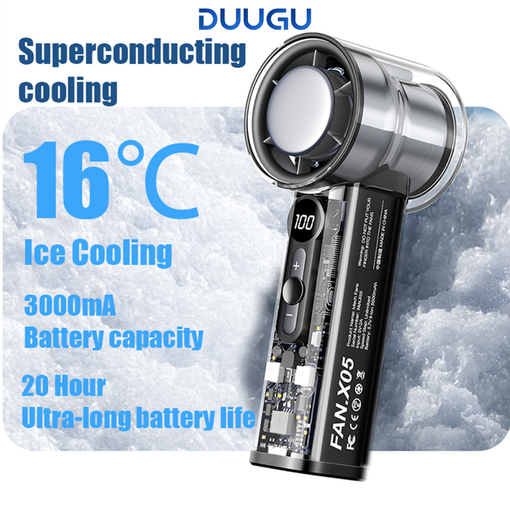 DUUGU Transparent design Camping fan Turbo mini Fan Electric fan Mini ...