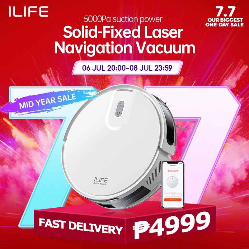 ILIFE V20/V3x Solid-State Laser Navigation Robot Vacuum Cleaner Mopping ...