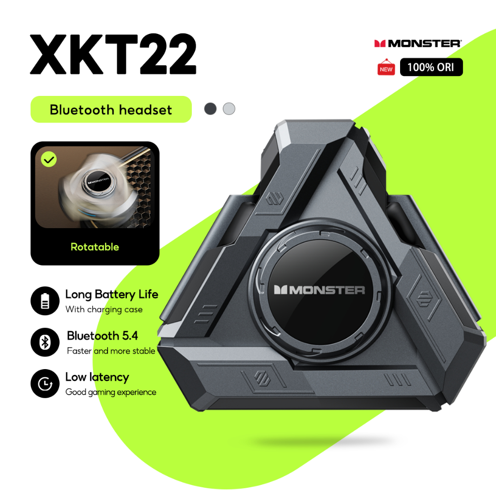 Monster XKT22 Bluetooth Earphone Wireless Earphone HIFI Stereo Sound HD ...