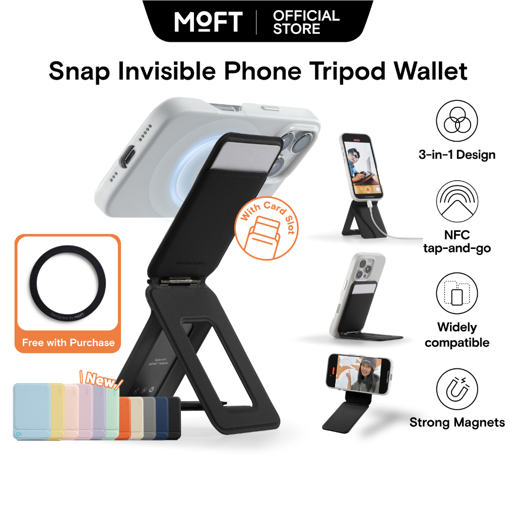 MOFT Snap Phone Tripod Wallet MOVAS™ Invisible 3-In-1 Magnetic ...
