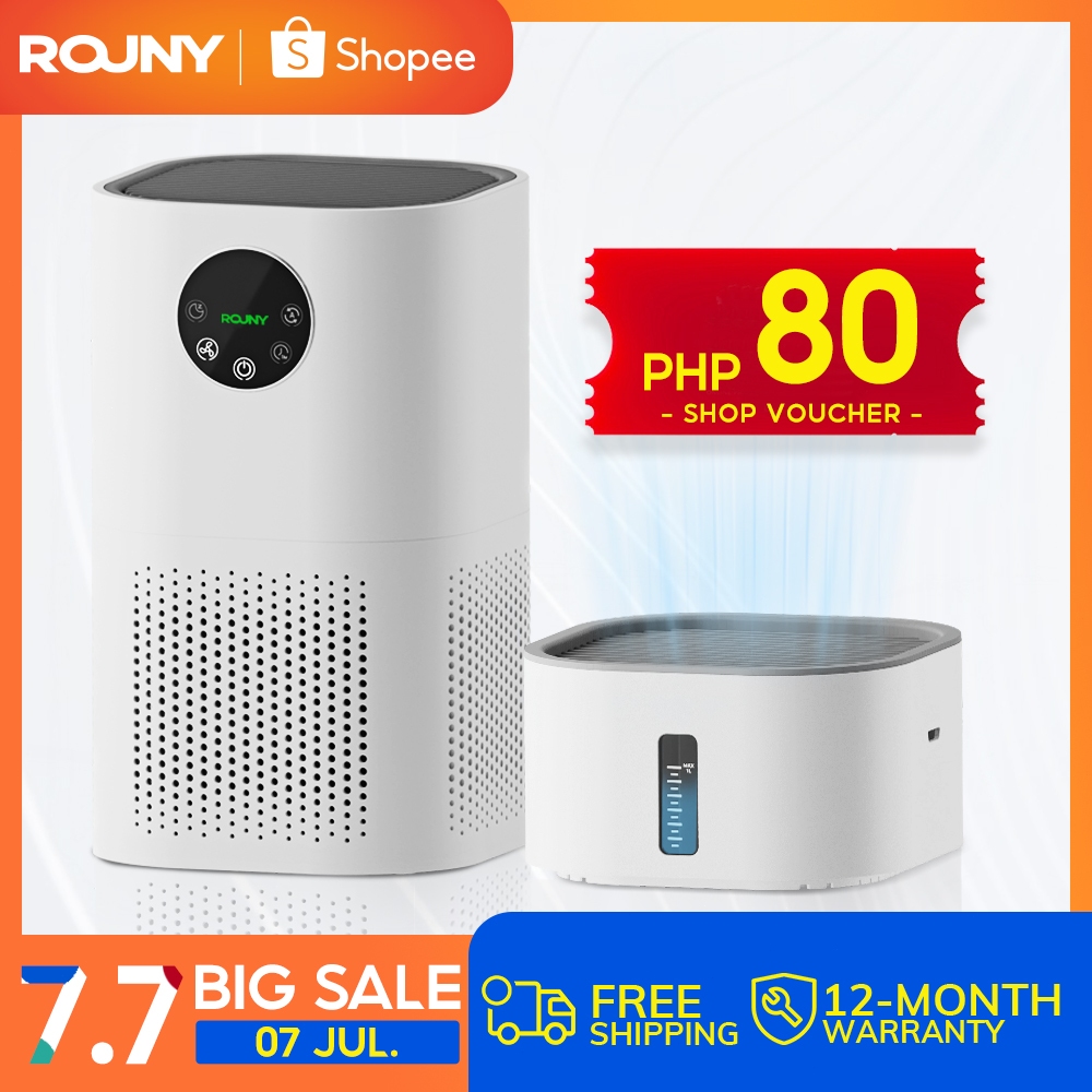 Rouny Air Purifier and Humidifier 2-in-1 HEPA Triple Filtration Removes ...