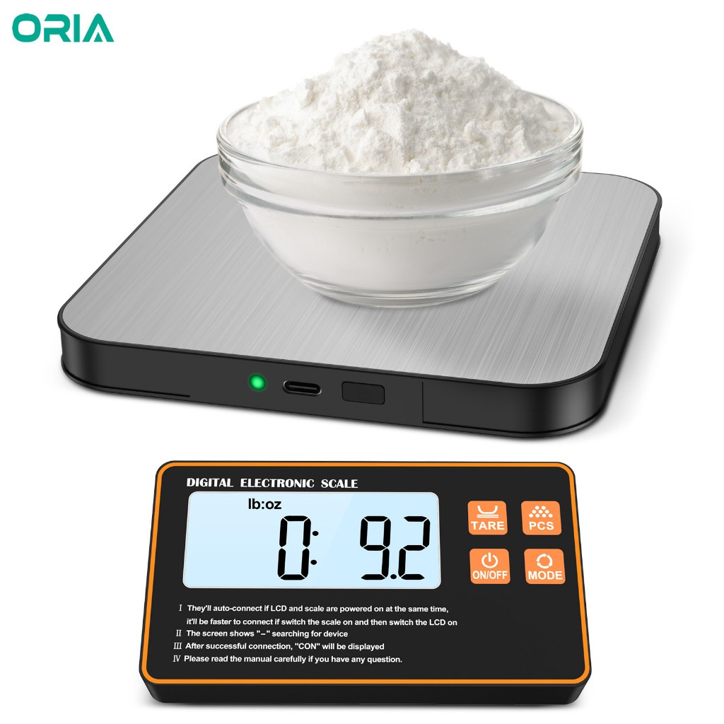 ORIA 15kg/1g Digital Kitchen Scale Split-Designed Food Scale with 7 ...