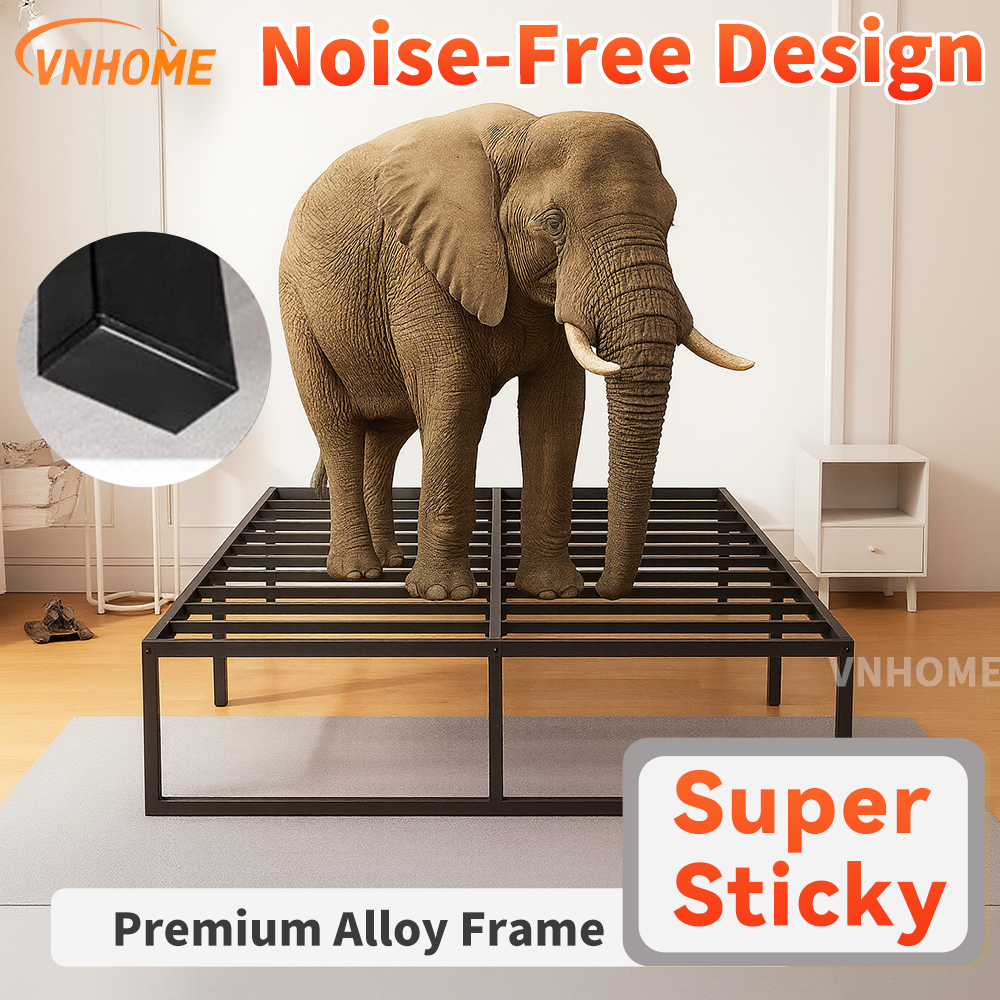 Metal Bed Frame Heavy Duty Single Double Queen Size Bed Frame Stainless ...