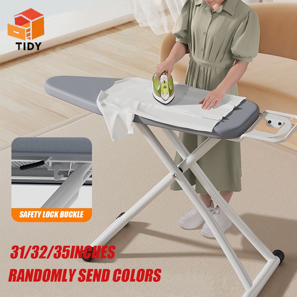 TIDY Ironing Board With Safety Iron Rest 6 Gears Height Adjustment ...