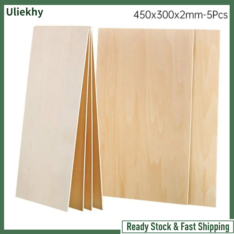 Uliekhy 5/10Pcs 2mm Wood Sheets DIY Balsa Wooden Board Handmade Model ...