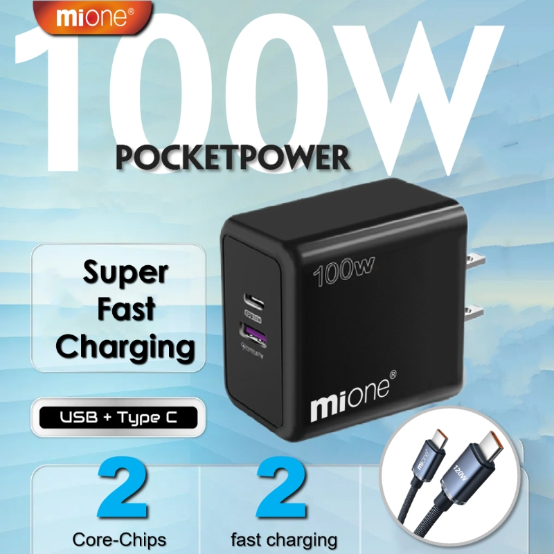 Mione 100W Fast Charger Adapter USB Type C Adaptor For iPhone 13 14 15 ...