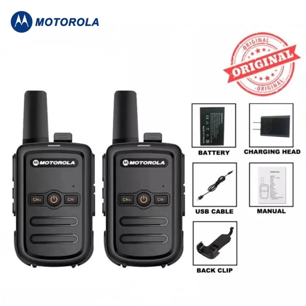 Motorola C51 Mini Two Way Radio Walkie Talkie Long Range 1-5 KM Outdoor ...