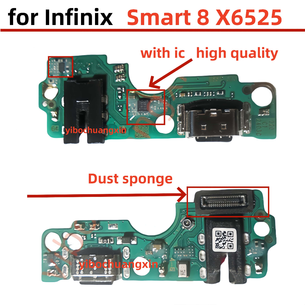 Infinix Smart 8 X6525 Mobile Fast Charging Board Port Interface Rear ...