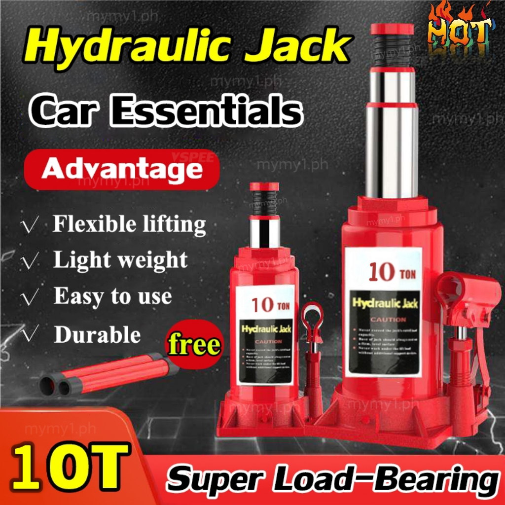 2/5/10 Tons Car Horizontal Jack - Hydraulic Extra Heavy Duty Bottle ...