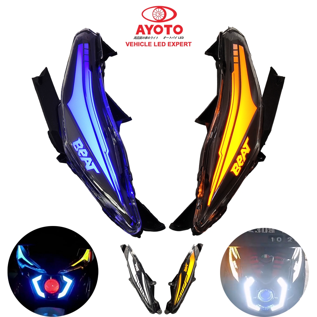 AYOTO BEAT V1/V2/V3 headlight assembly Turn Signal LED honda FI ...