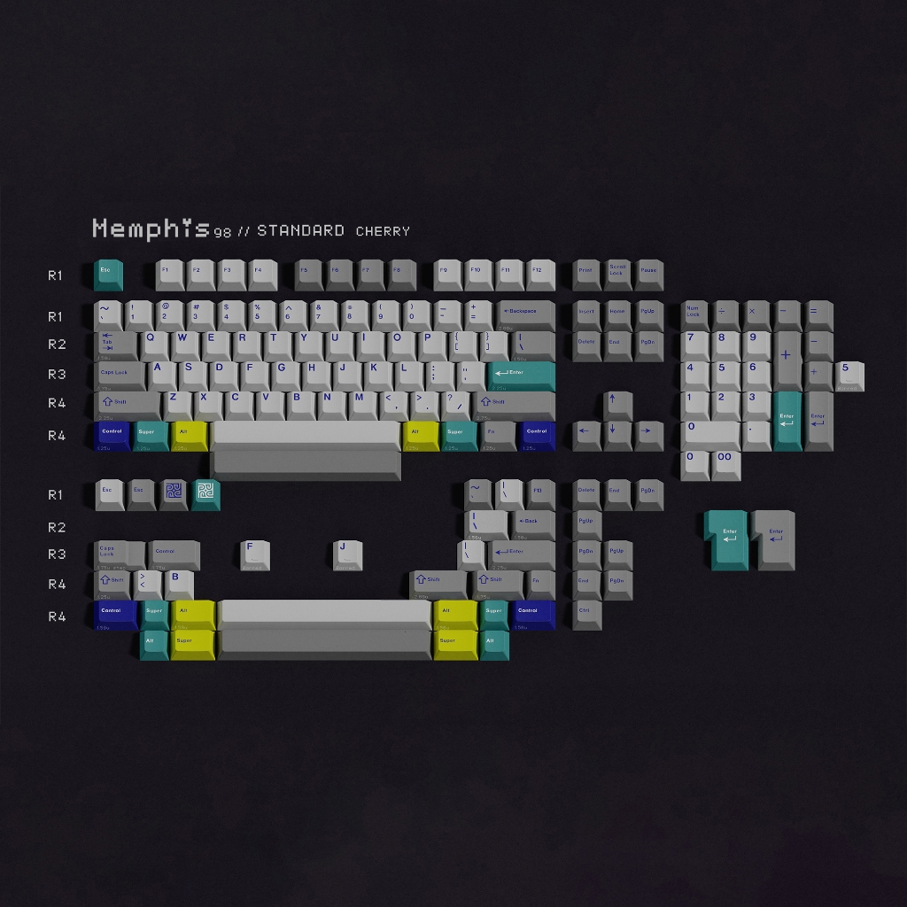 PBT fans Memphis98 keycaps-base set | Shopee Philippines