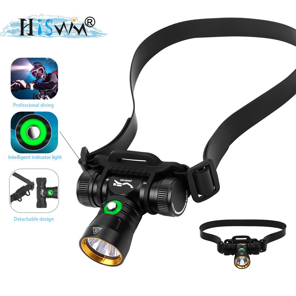 New HISWN Diving Headlight DH100 Outdoor multi-functional Scuba Diving ...