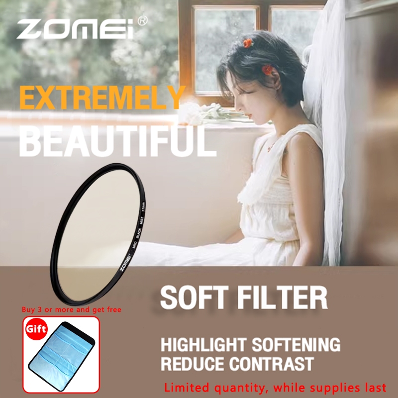 ZOMEI Soft Focus Filter Camera Lens Dreamy Hazy Portrait Filter 49/72 ...
