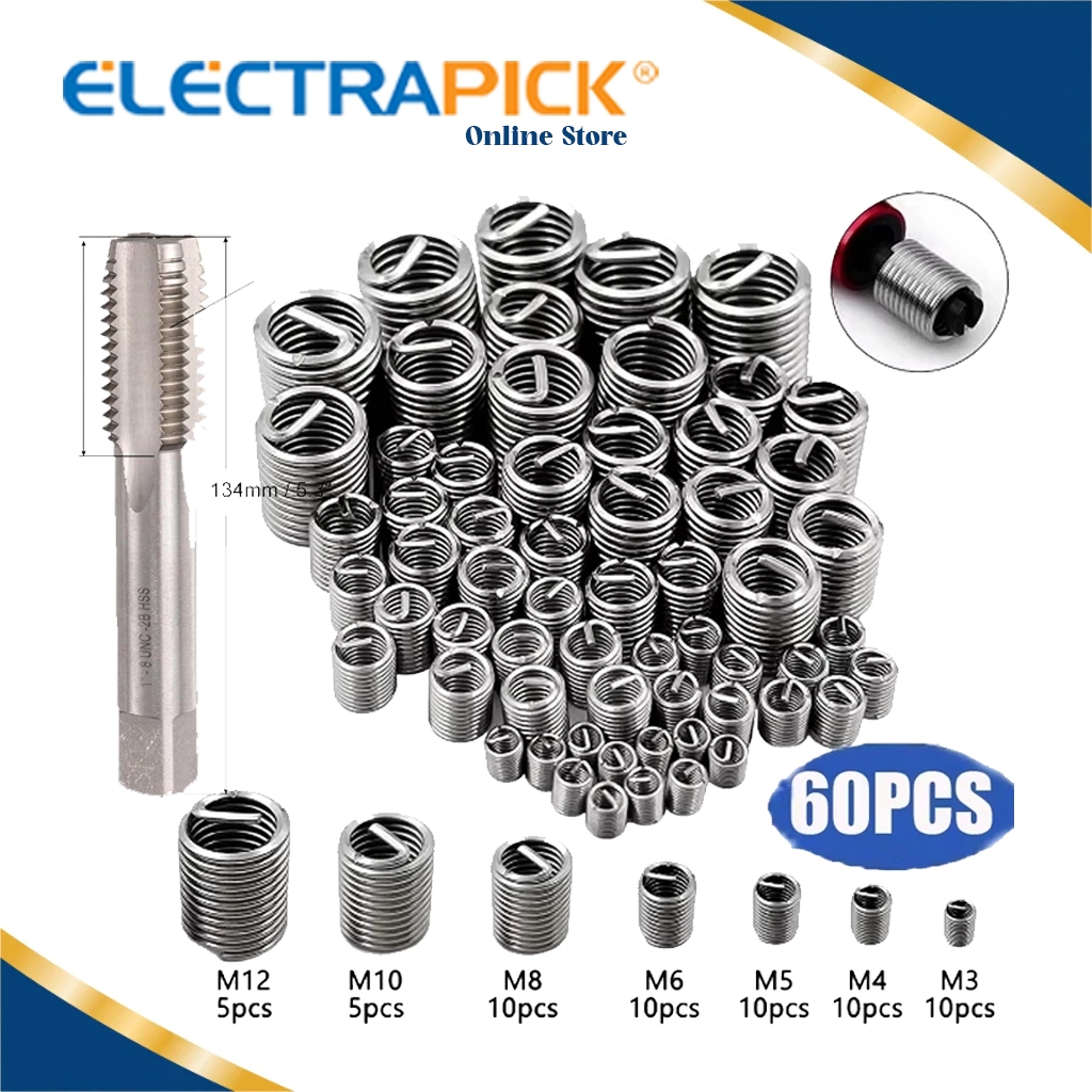 Electrapick Stainless Steel Helical Thread Insert Repair Kit (M3-M12 ...