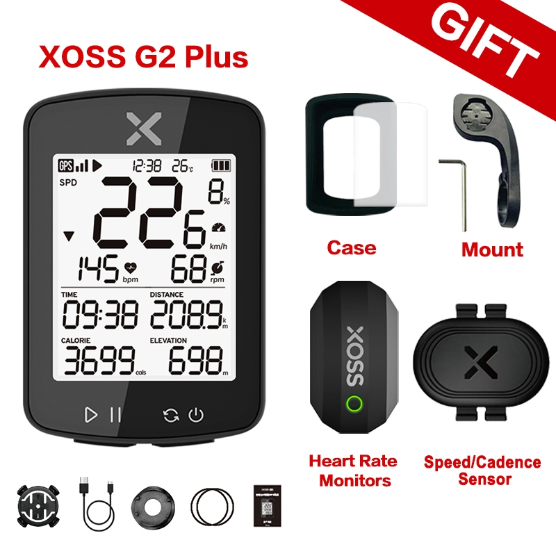 XOSS G2 G+2 Bike Computer Wireless GPS Speedometer Waterproof Odometer ...