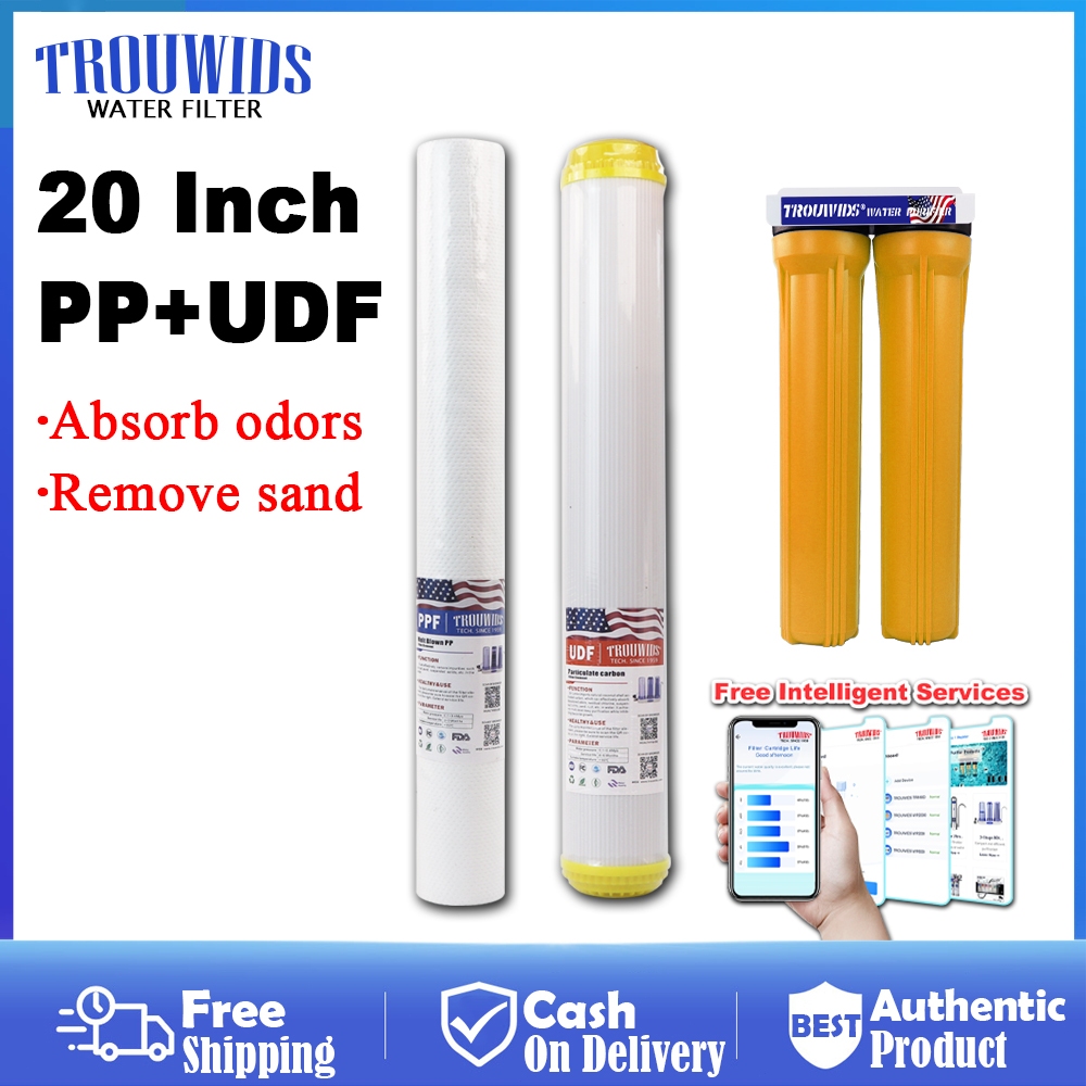 TROUWIDS 2 Stage Filter Cartridge Set 20 Inch Water Purifier Filter ...