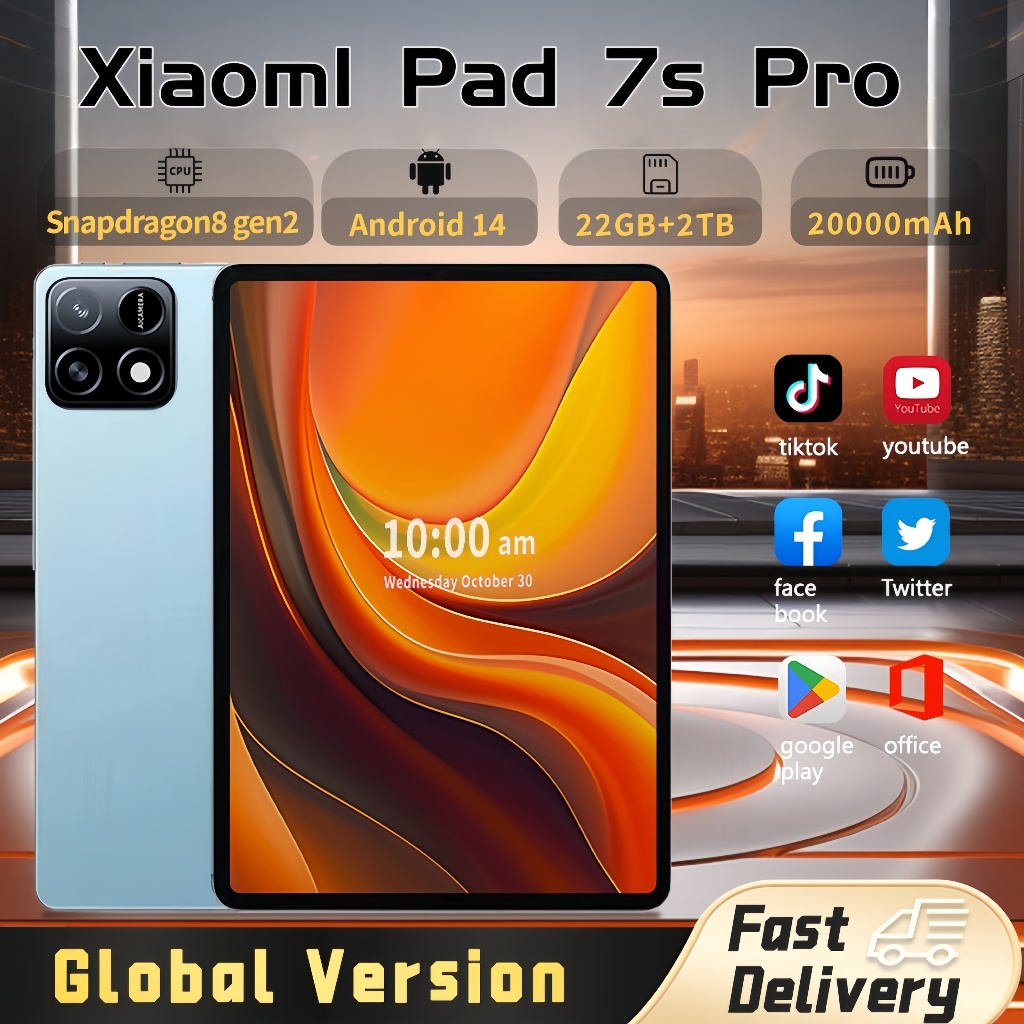 2026 NEW Xioami Pad 7S Pro Tablet 22GB+2T 11inch HD 4K Android 14 ...