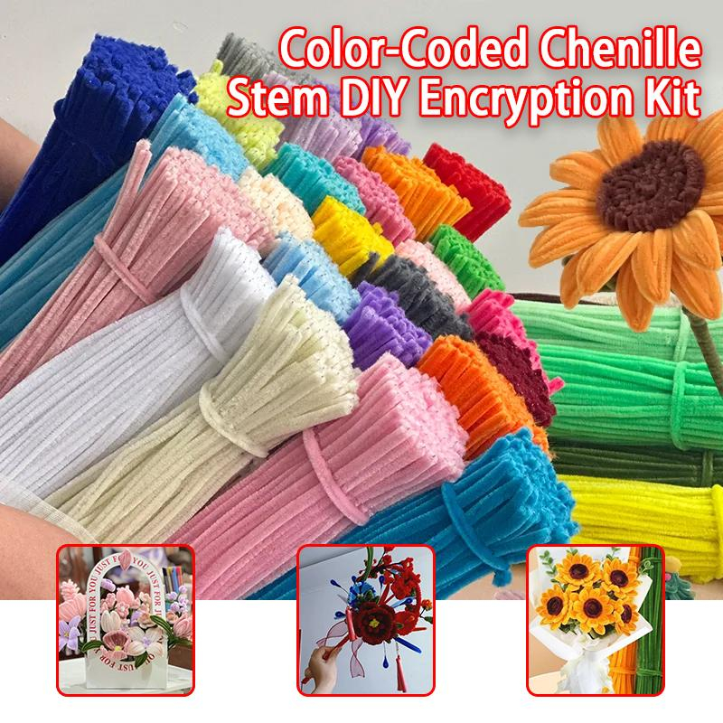 100pcs 8mm Colorful Fuzzy Wires Chenille Wire Pipe Cleaner Twisted ...