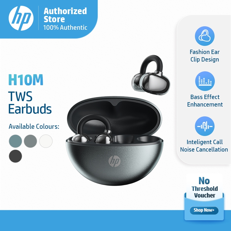 HP Clip-On TWS Earbuds Bluetooth 5.4 | IPX4 Waterproof & DCT Sound ...