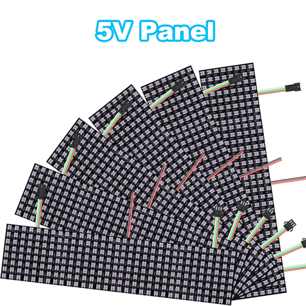 WS2812 SMD5050 RGB LED Digital Flexible Individually Addressable Panel ...