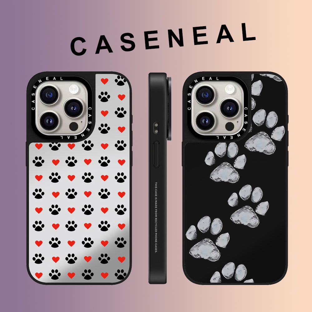 CASENEAL Graffiti Cute Cat Claw Love mirror face Phone Case For iPhone ...