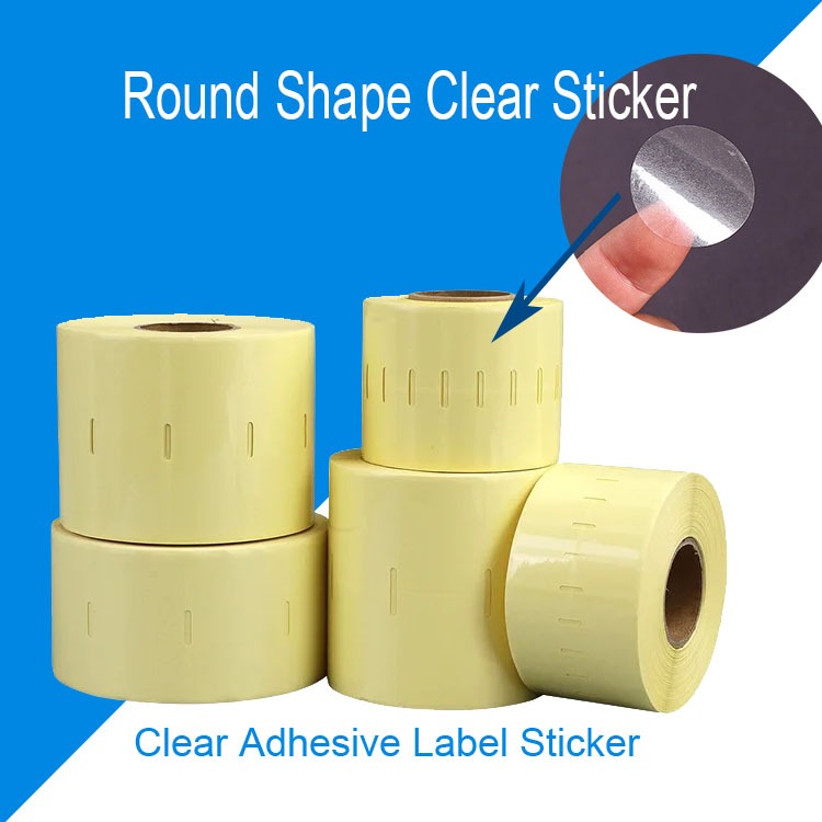 Round Shape Clear Adhesive Label Sticker Transparent Circle Sticker ...