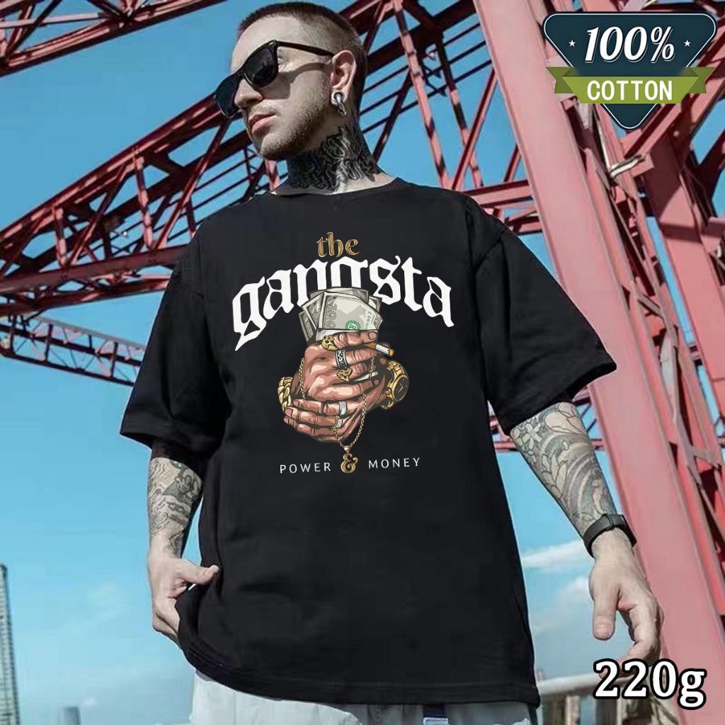 100% Cotton The Gangsta Money Trend tshirt For Men Unisex Fashion Tops ...