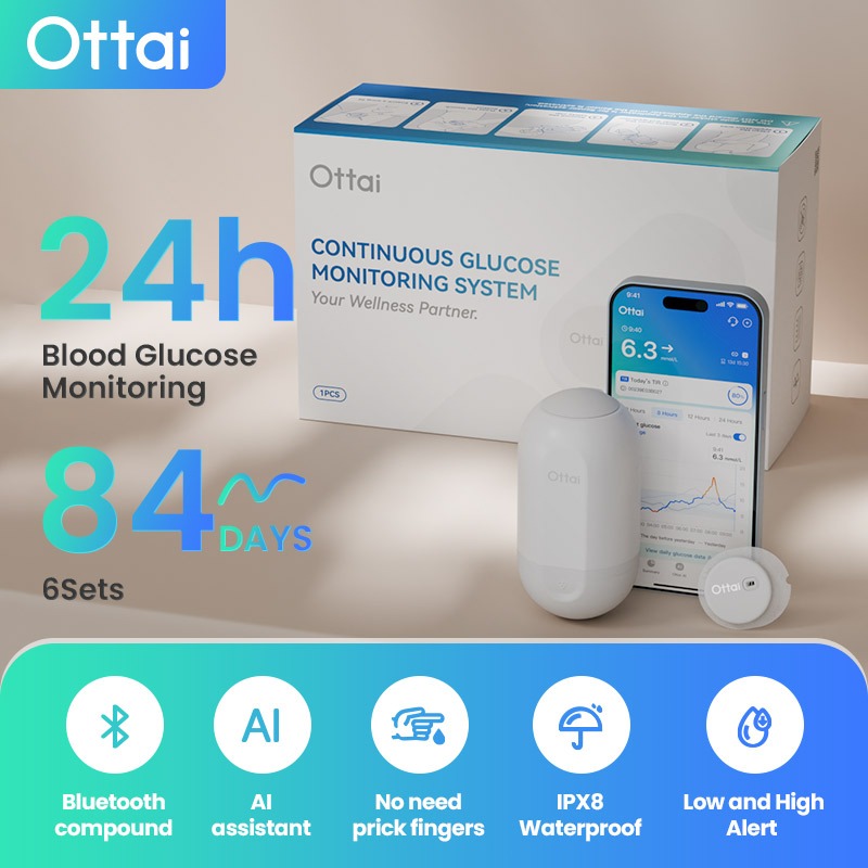 Ottai CGM 6 Full sets One Full Set CGM Continuous Monitoring System No ...