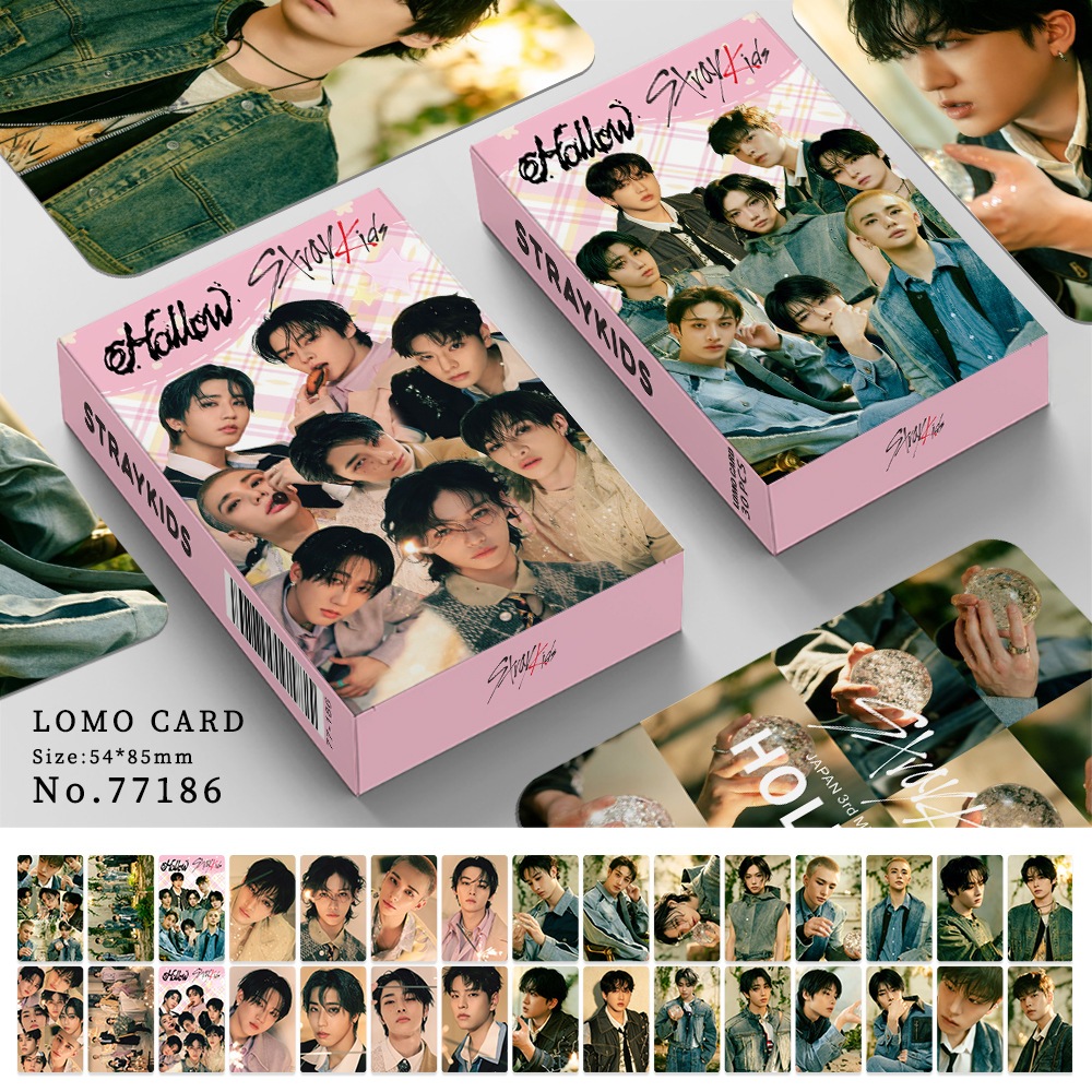 30Pcs Straykids ATE Laser Hologram Lomo Cards Magic School ROCK STAR ...