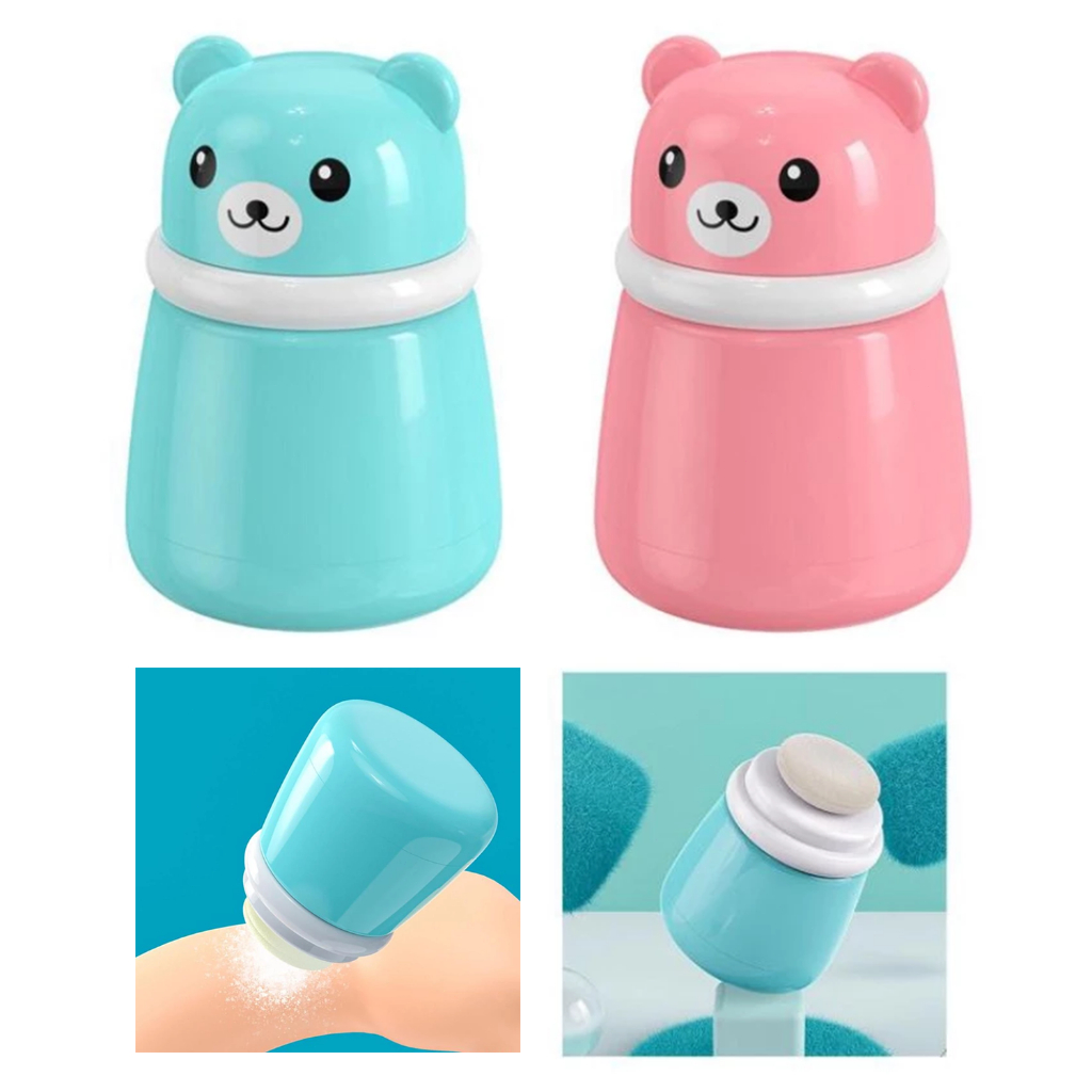 New Product Cartoon Bear Baby Puff Box/Talcum Powder Portable Box ...