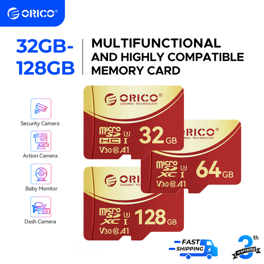 ORICO 32GB 64GB 128GB Micro SD Memory Card Full HD and 4K UHD for ...