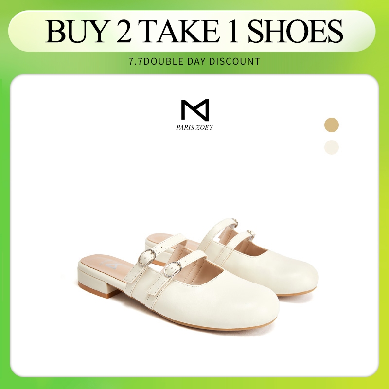 Paris Zoey Shoela Mules Shoes Apricot Versatile Comfortable PZX2223302 ...