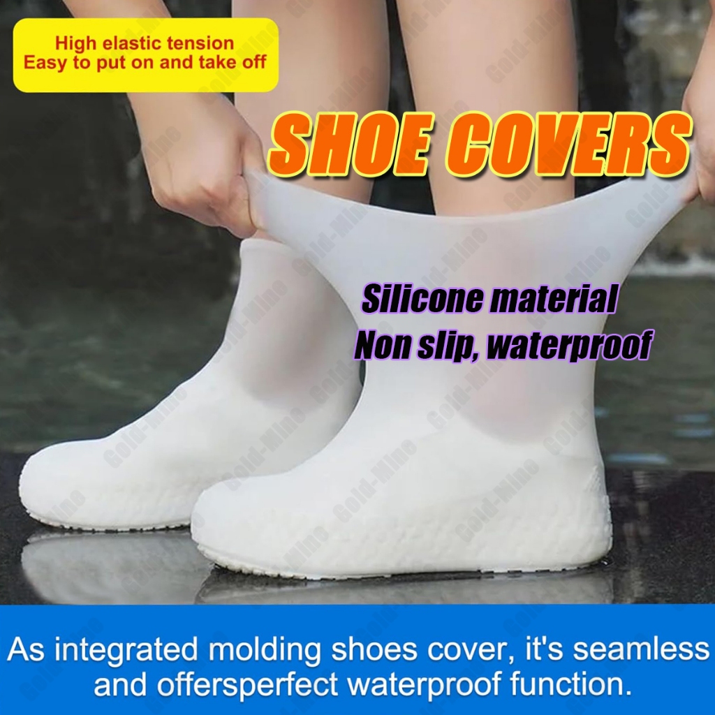 Waterproof Shoe Covers Silicone Rain Shoes Cover Waterproof Reusable ...