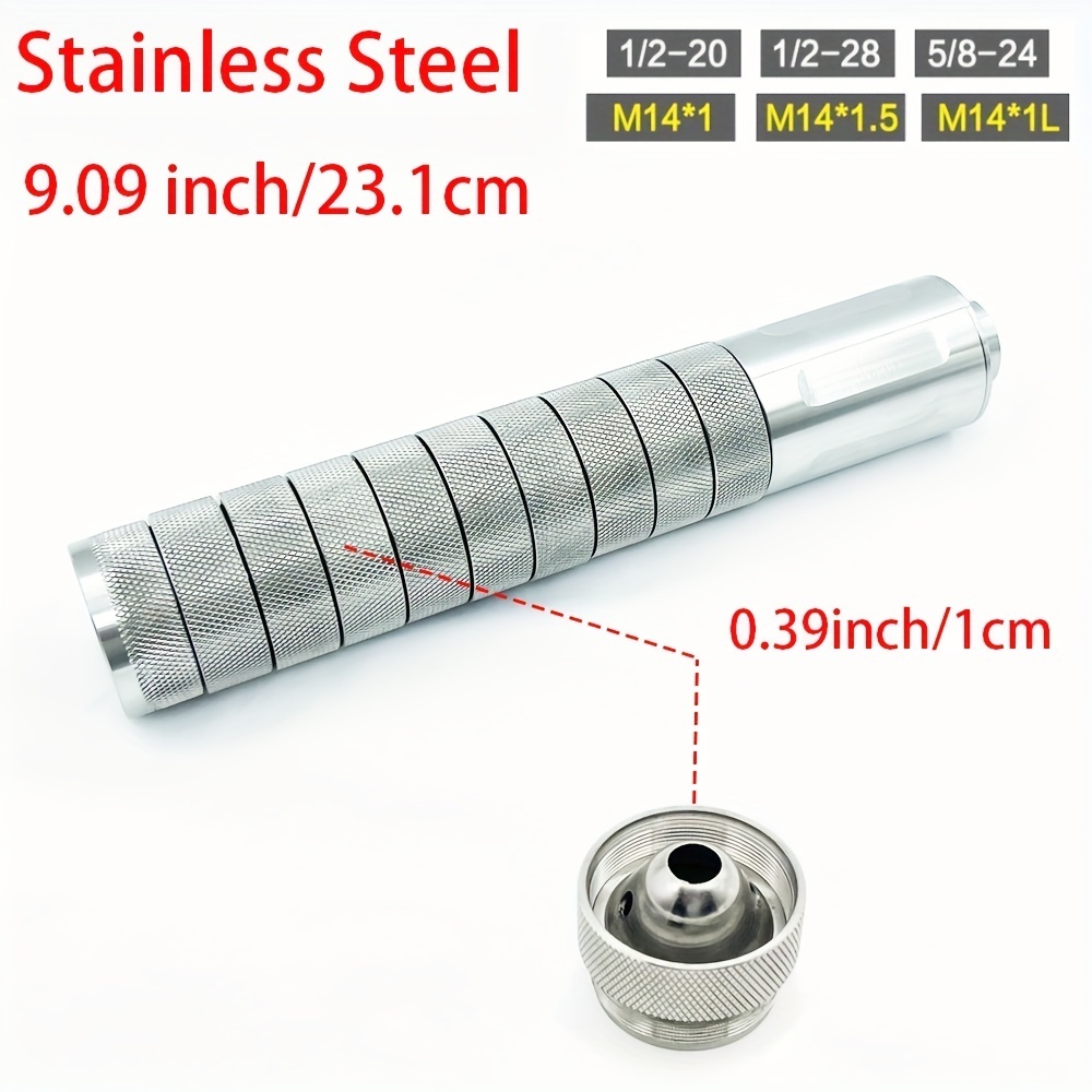 304 Stainless Steel Fuel filter Solvent trap 9.09" 10mm 1/2-28 5/8-24 1 ...