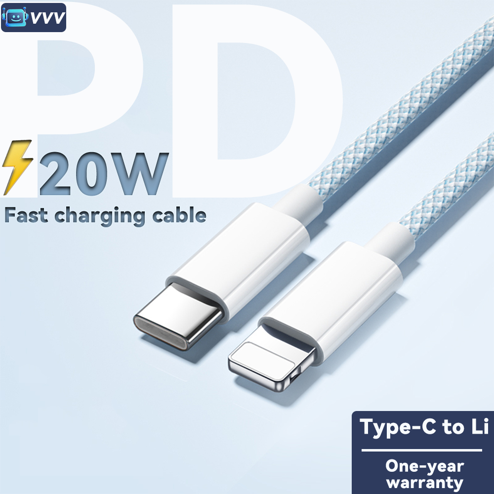 20W Fast Charging Type C To iP Braided Cable for iP 6-14 Promax ...