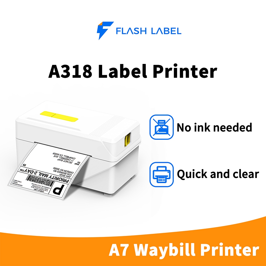 Flashlabel (A6 not support) 3 inch Thermal Printer A318, A8 Label ...