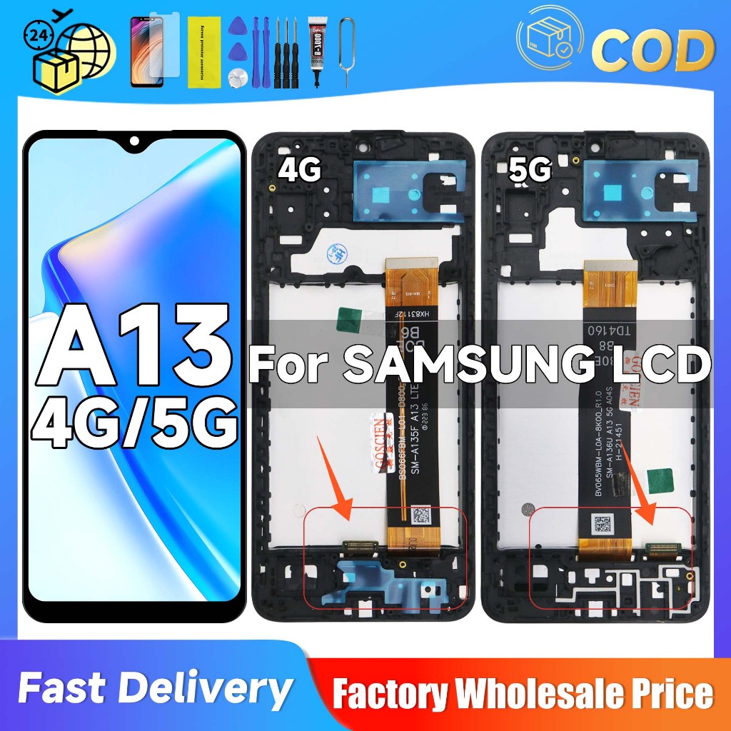 Screen LCD For Samsung Galaxy A13 4G A135 / A13 5G A136 LCD Display ...