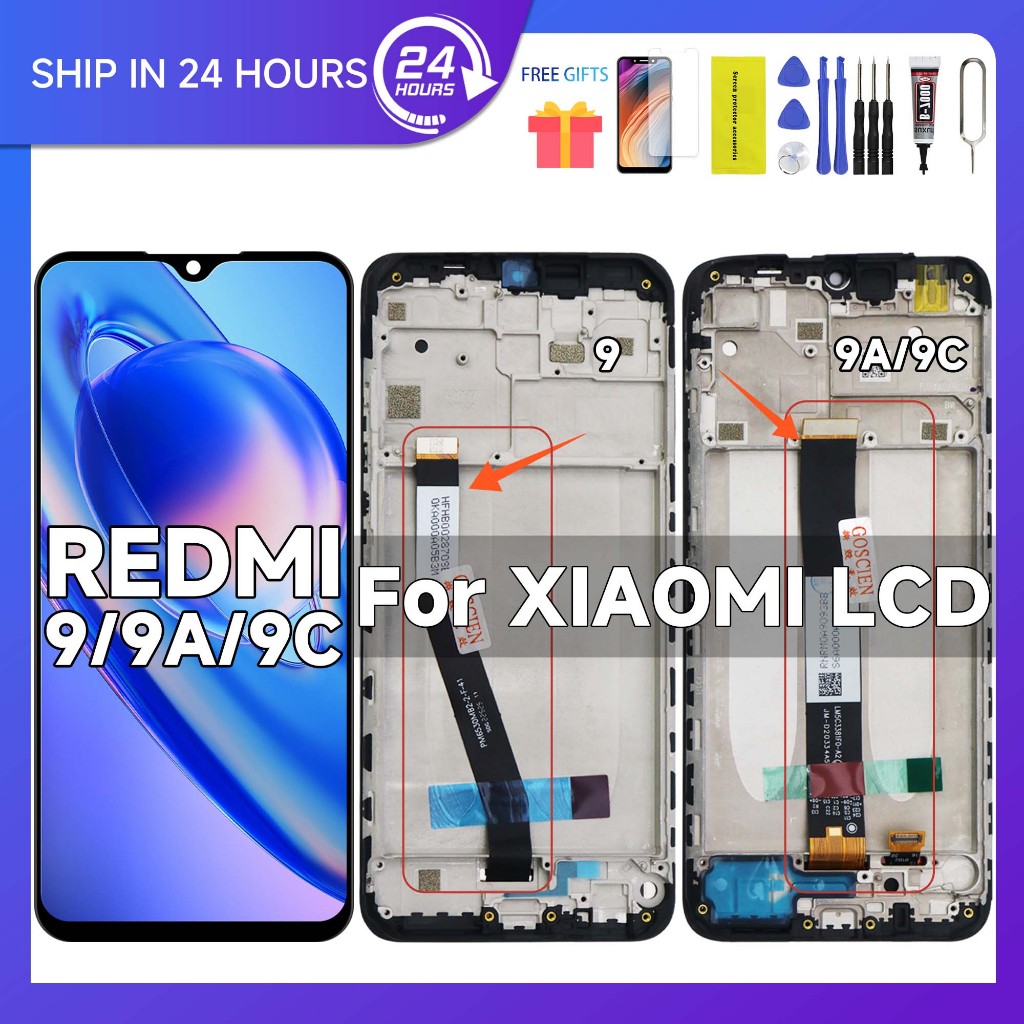 For Redmi 9 9A 9C LCD Display Screen Touch Panel Digitizer Assembly ...