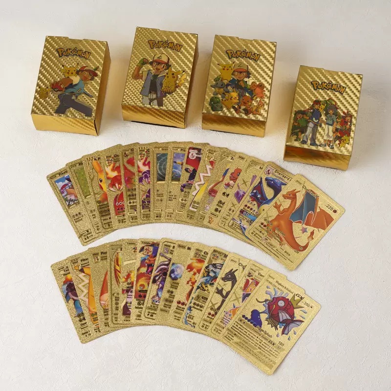 Colorful Pokemon Cards 55Pcs/set VMAX GX Gold Silver Black Foil Cards ...
