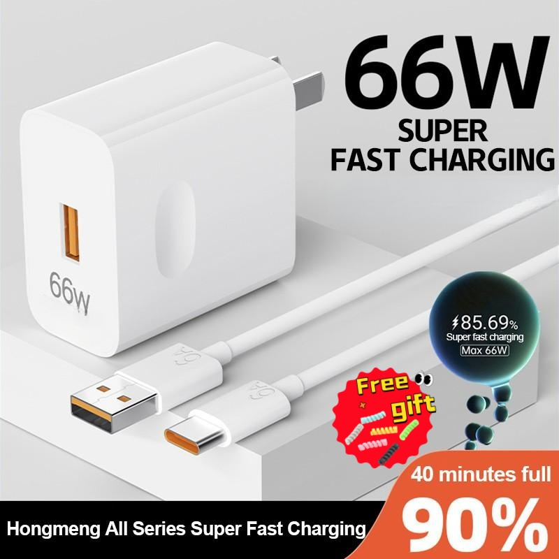 For Huawei 66W Super Fast Charger Compatible with Mate 60 50 40 30 Pro Nova 12 11 10 9 8 7 P60 ...