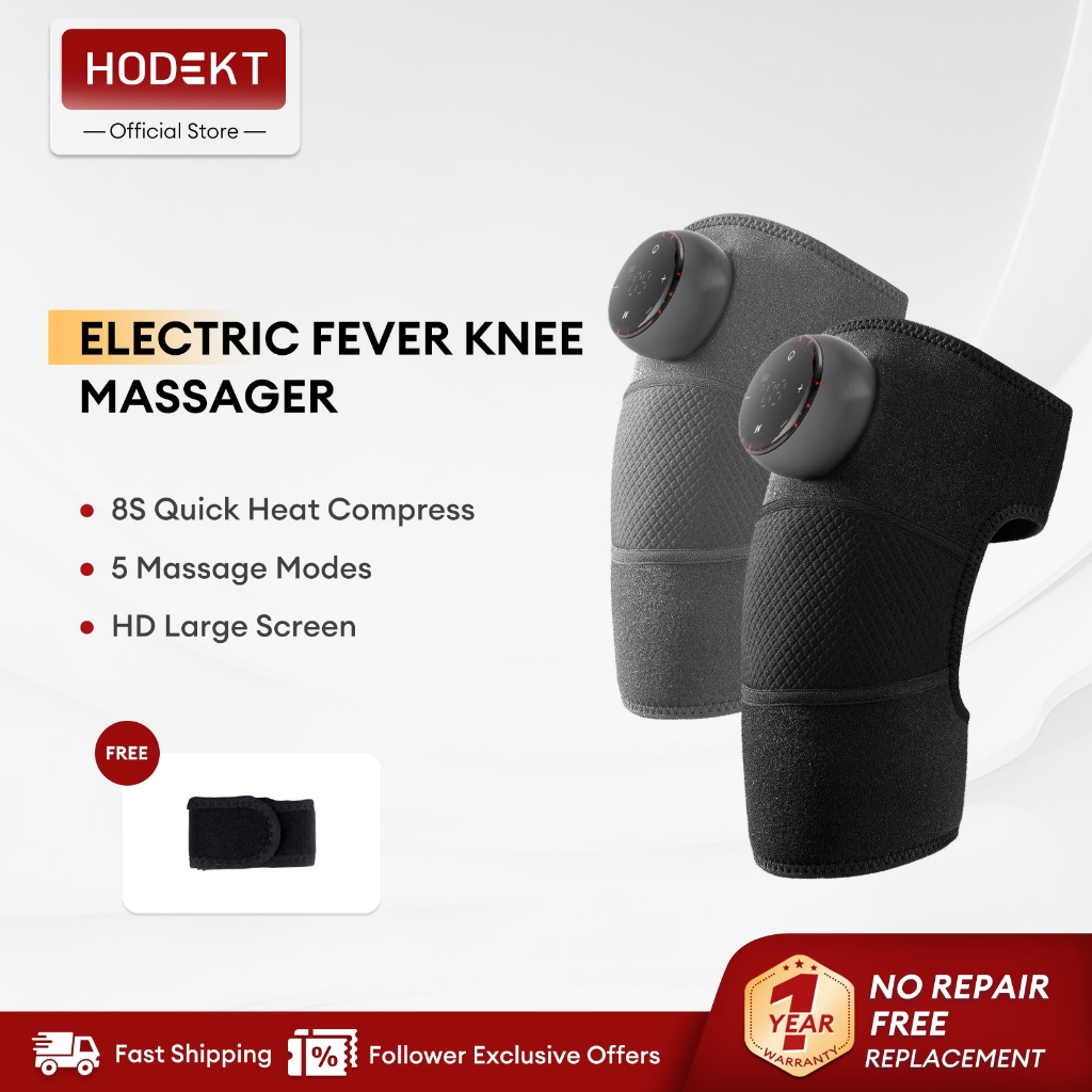 HODEKT 3 In 1 Electric Knee Massager Heat Therapy Shoulder Elbow ...